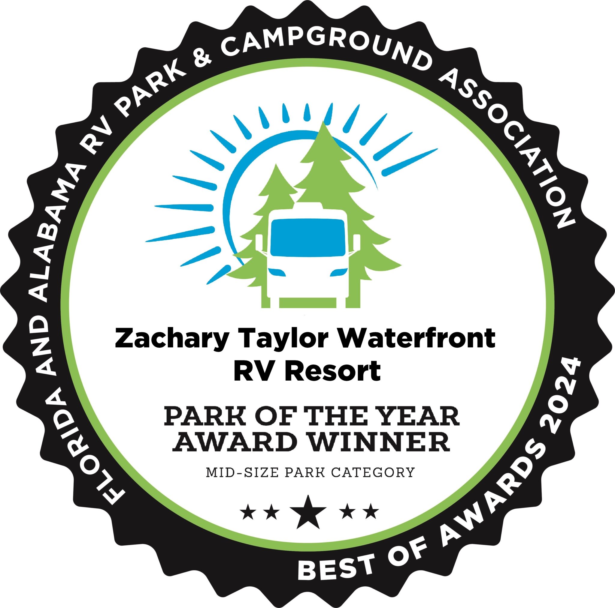 ZACHARY TAYLOR WATERFRONT RV RESORT WINS BEST PARK AWARD FROM THE FLORIDA RV PARK AND CAMPGROUND ...